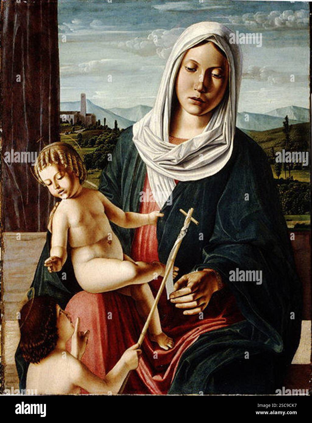 Madonna and Child with the Infant Saint John the Baptist , painting by ...