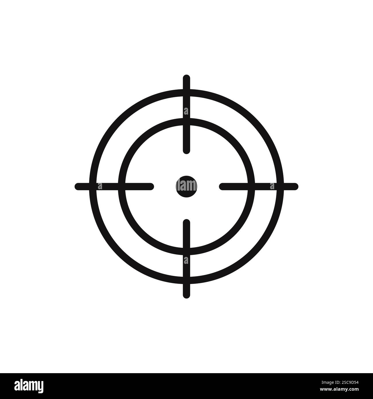 Aim icon. Focus target symbol. Vector illustration Stock Vector Image ...