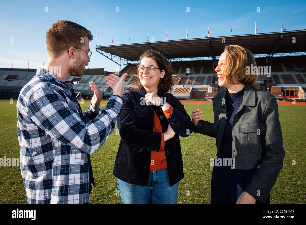 AMSTERDAM. 05-02-2025. Olympisch Stadion. Promotiebeelden voor Vrouwen ...