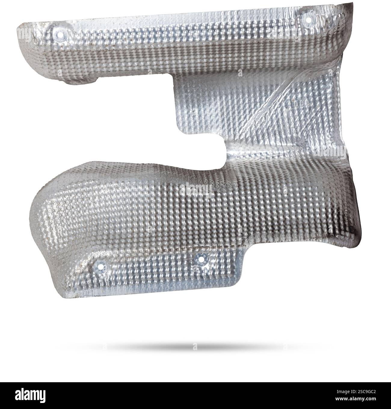 Heat shield made of aluminum to protect vehicle body parts from hot ...