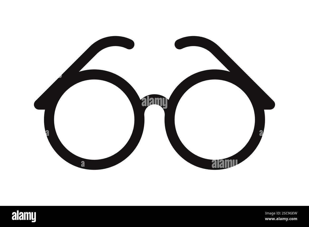 Eye glasses icon. Retro glasses symbol. Vector illustration Stock ...