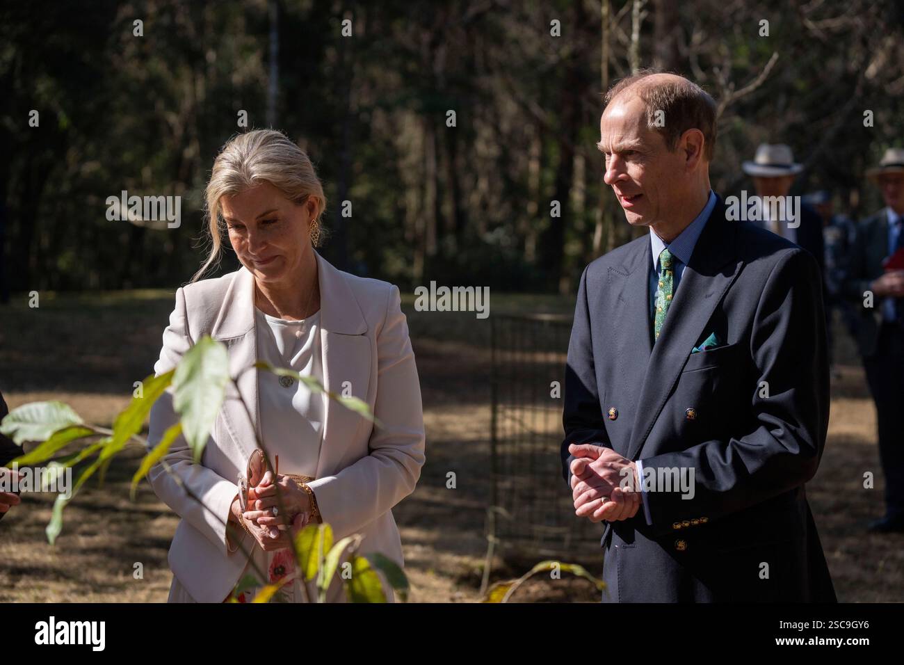 Britain's Prince Edward and Sophie, Duchess of Edinburgh plant a tree ...