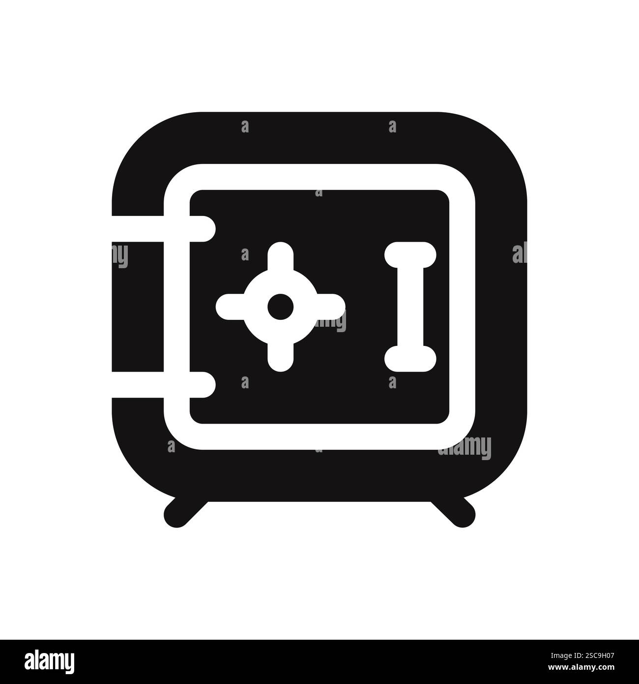 Bank safe icon. Money safe, vault security. Vector Illustration Stock ...