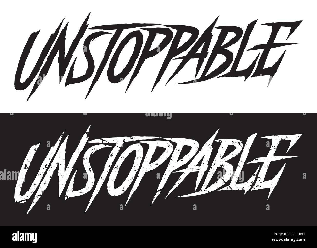 Unstoppable word lettering art design. Vector design illustration for ...