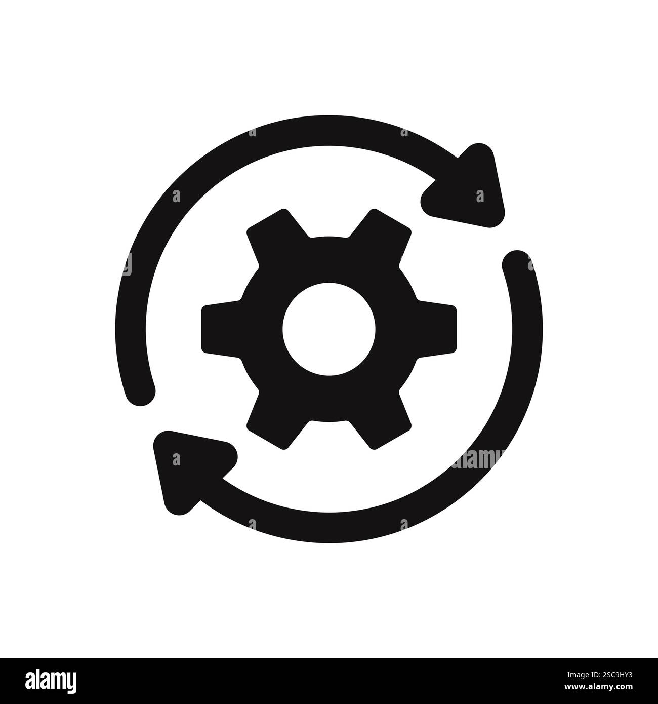 Implementation icon. Sync process symbol. Vector illustration Stock ...