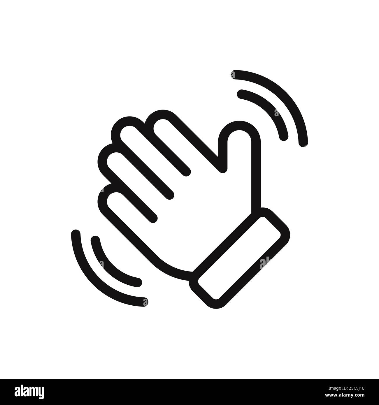 Waving hand icon. Hello symbol. Vector illustration Stock Vector Image ...