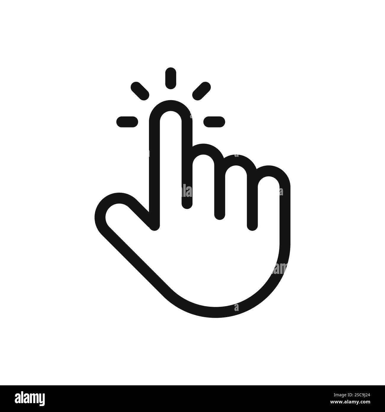 Hand clicking vector vectors Stock Vector Images - Alamy