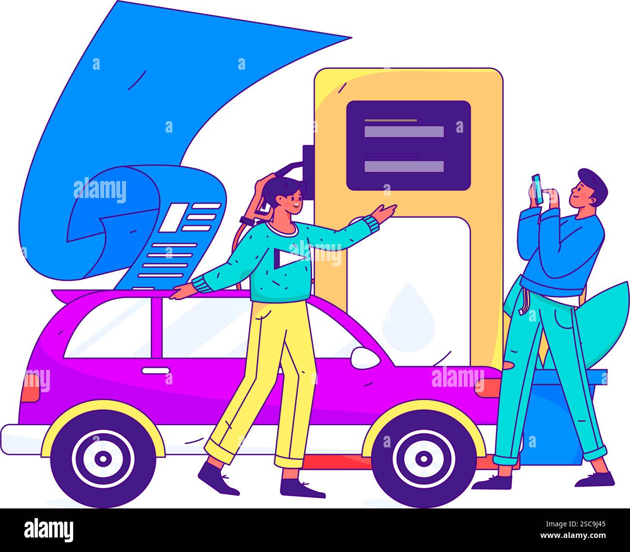 Vector Internet operation hand-drawn illustration of people getting ...