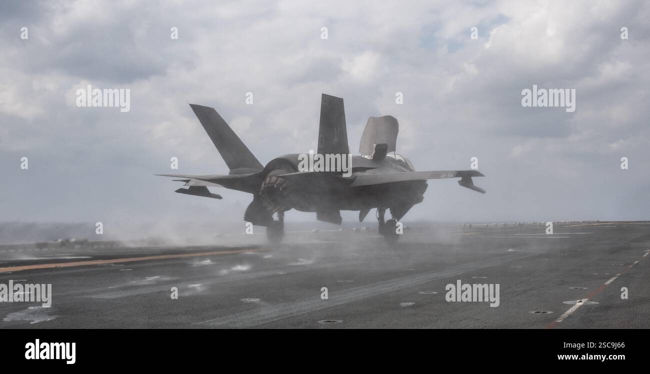 250204-N-TW227-1109 PHILIPPINE SEA (Feb. 4, 2025) An F-35B Lightning II ...