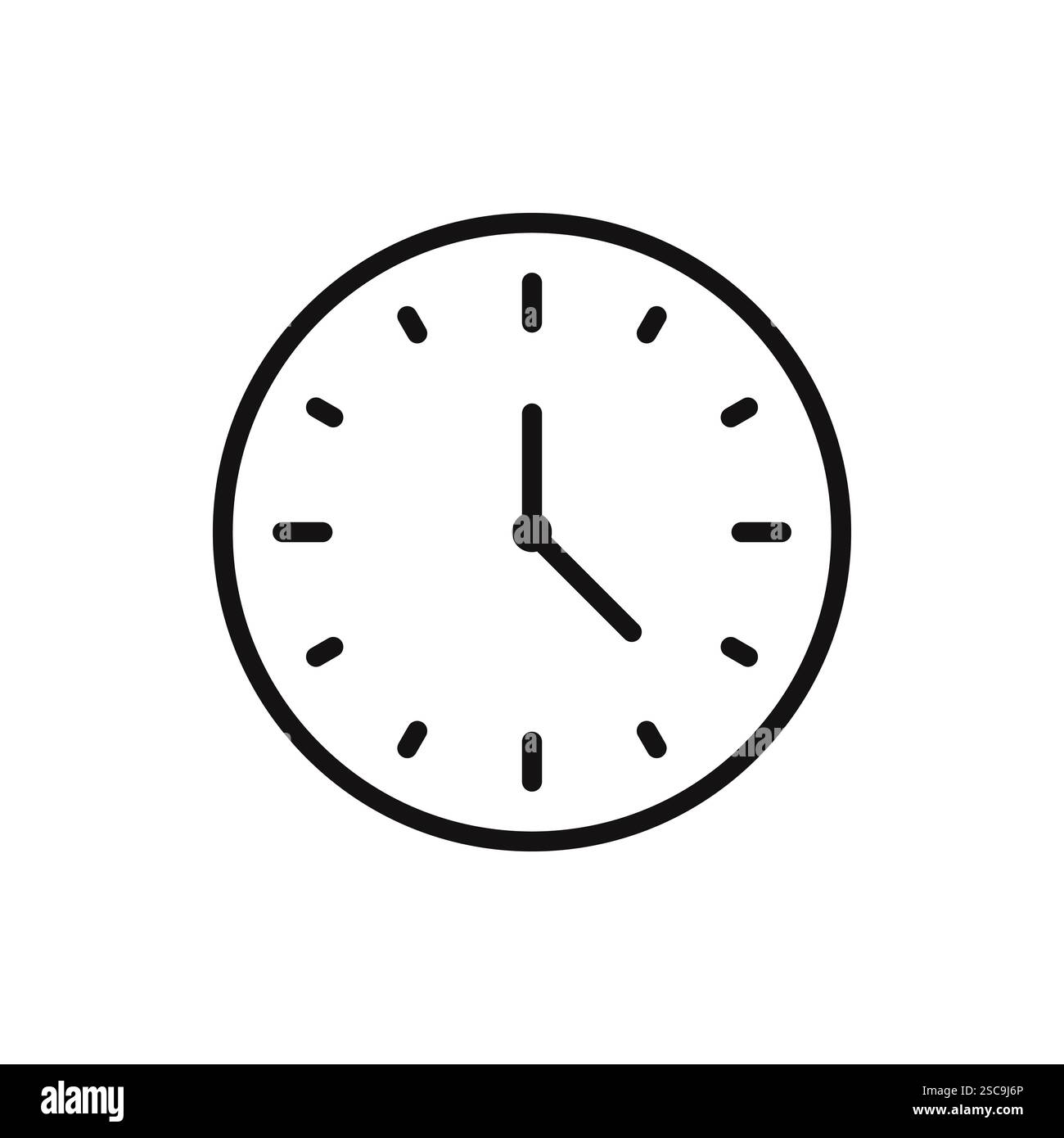 Clock icon. Time clock symbol isolated on white background. Vector ...