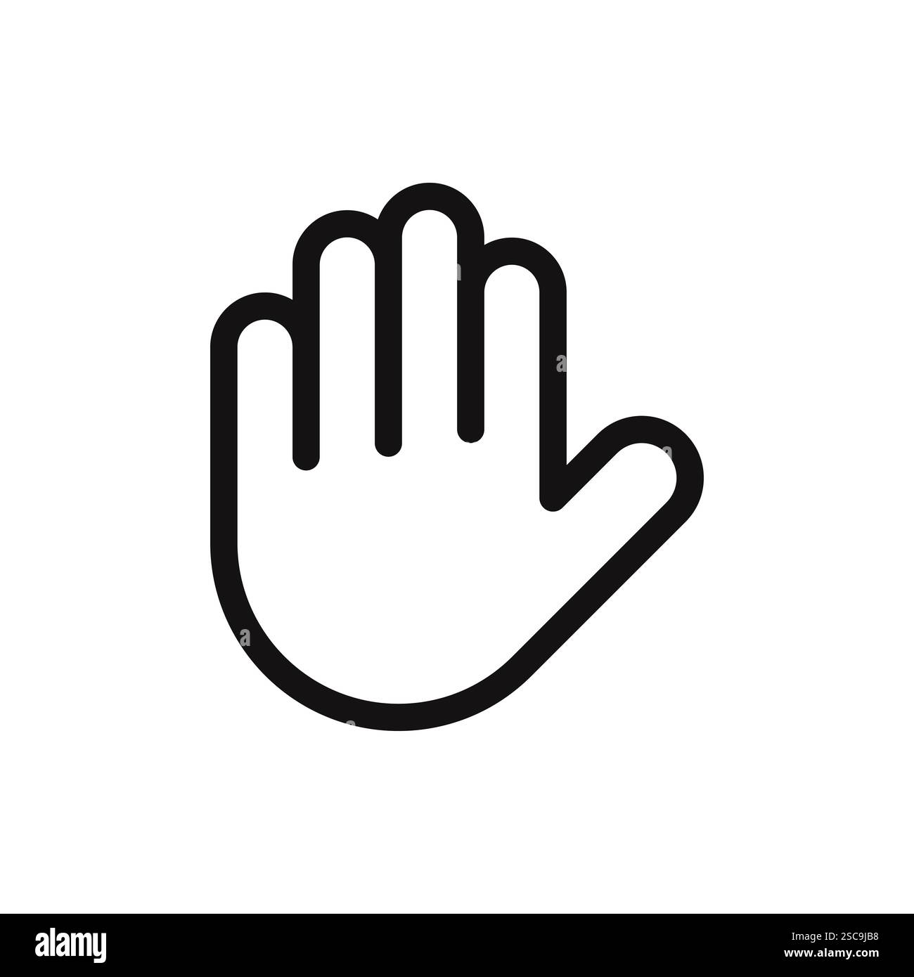 Hand Raise icon. Stop symbol. Vector illustration Stock Vector Image ...