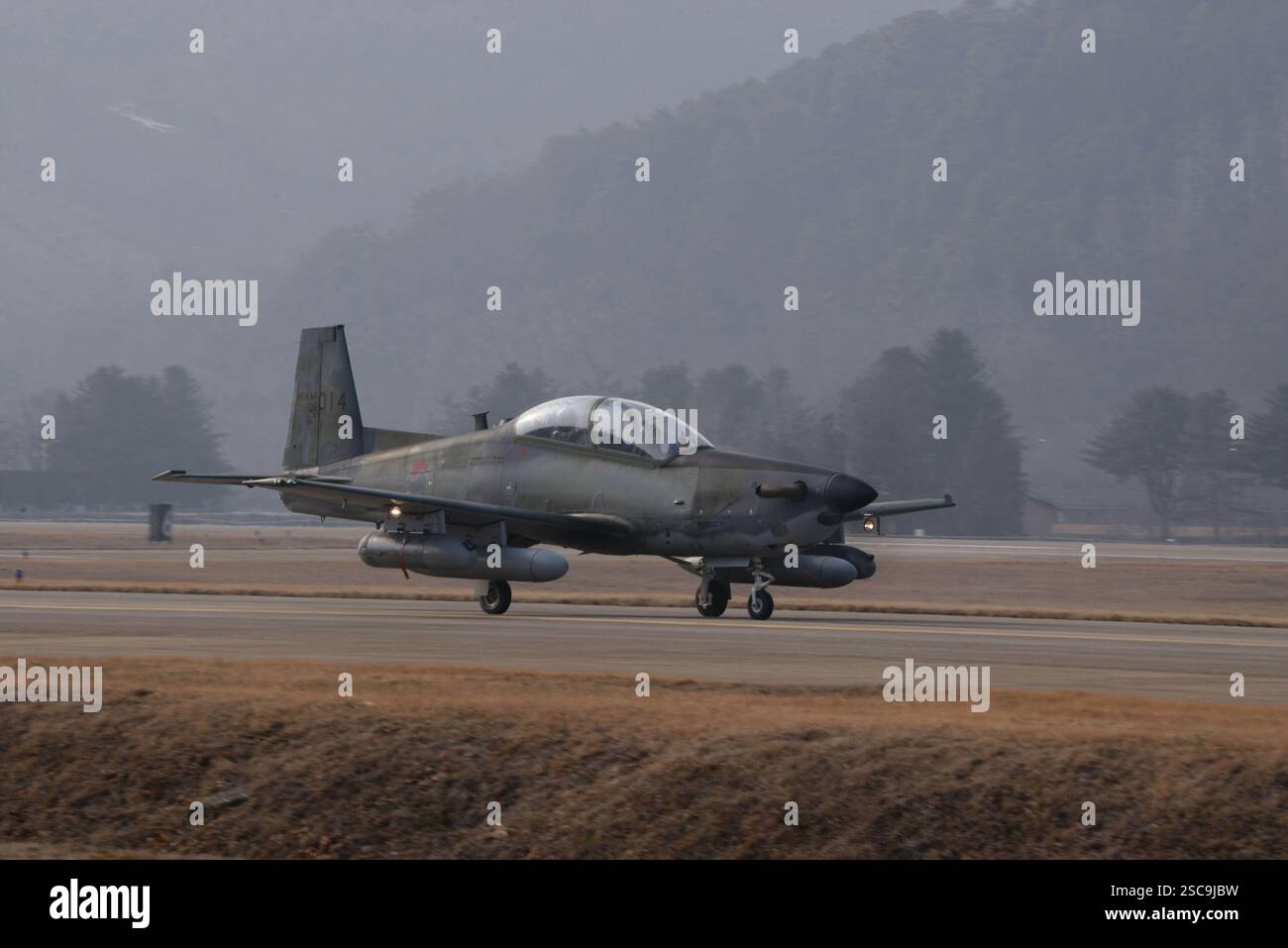 A Republic of Korea Air Force KA-1 Woongbi assigned to the 237th ...