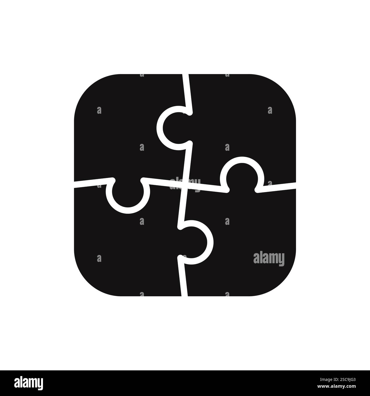 Puzzle pieces icon. Jigsaw puzzle symbol. Vector illustration Stock ...