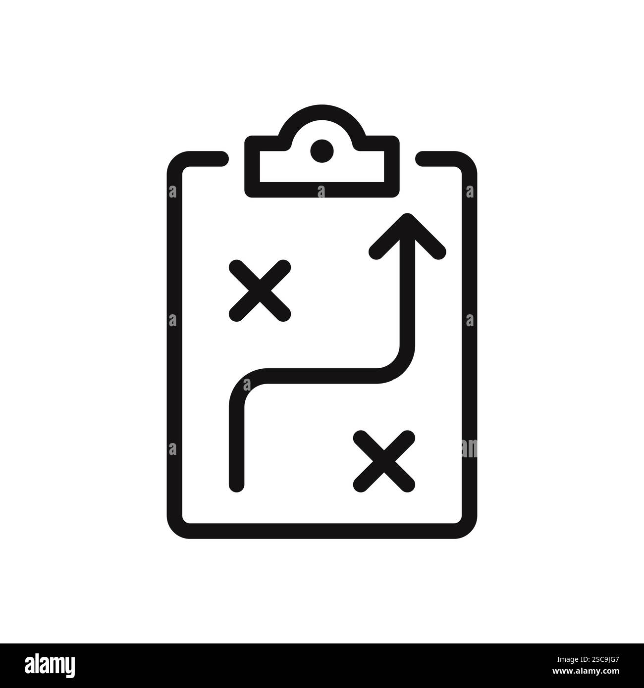 Strategic planning icon. Clipboard with strategy symbol. Vector ...
