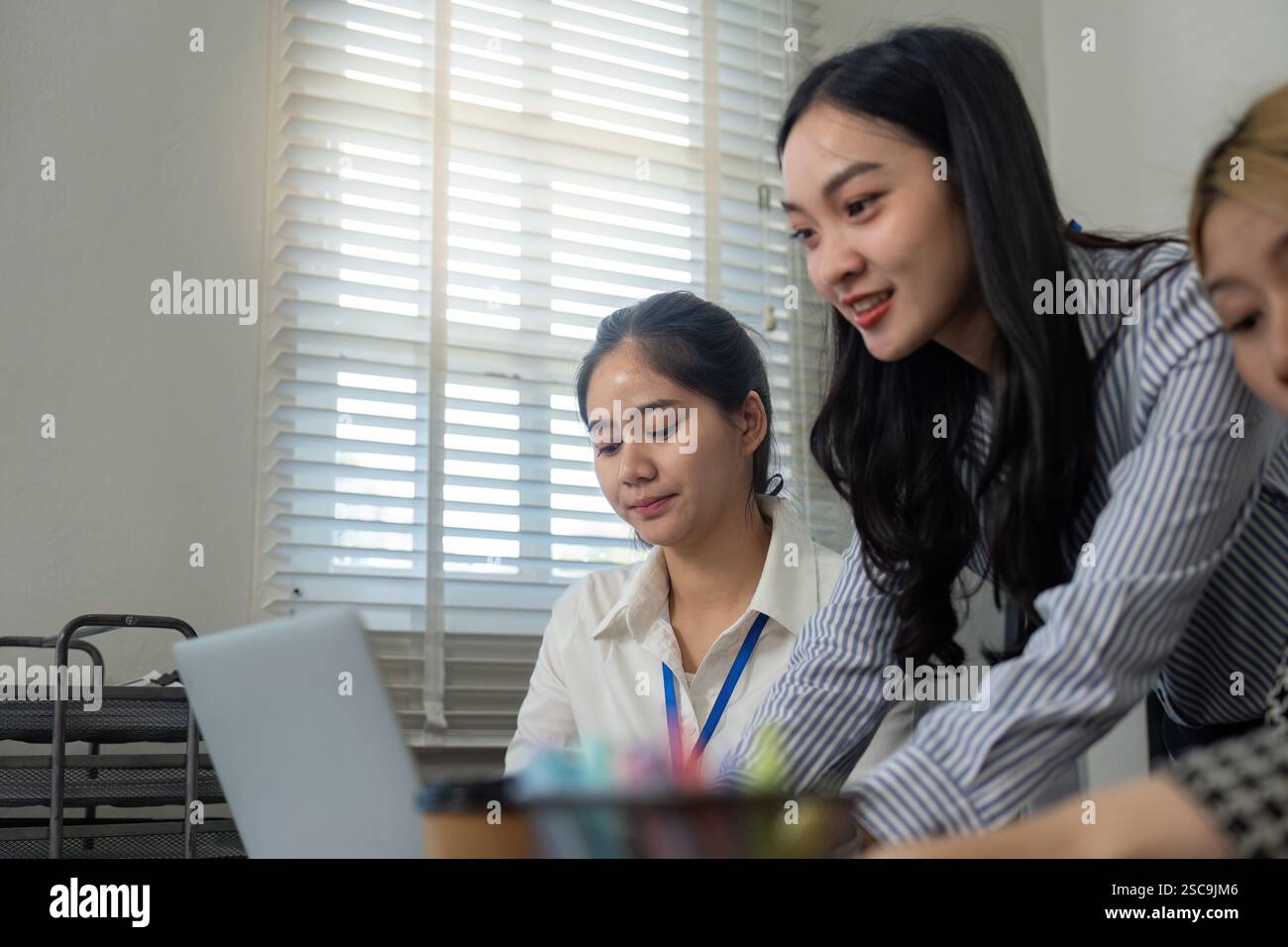 Collaborative business team meeting office space image content ...