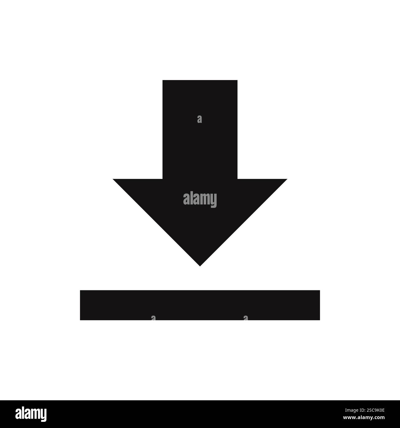 Download icon. Download files button symbol. Vector illustration Stock ...