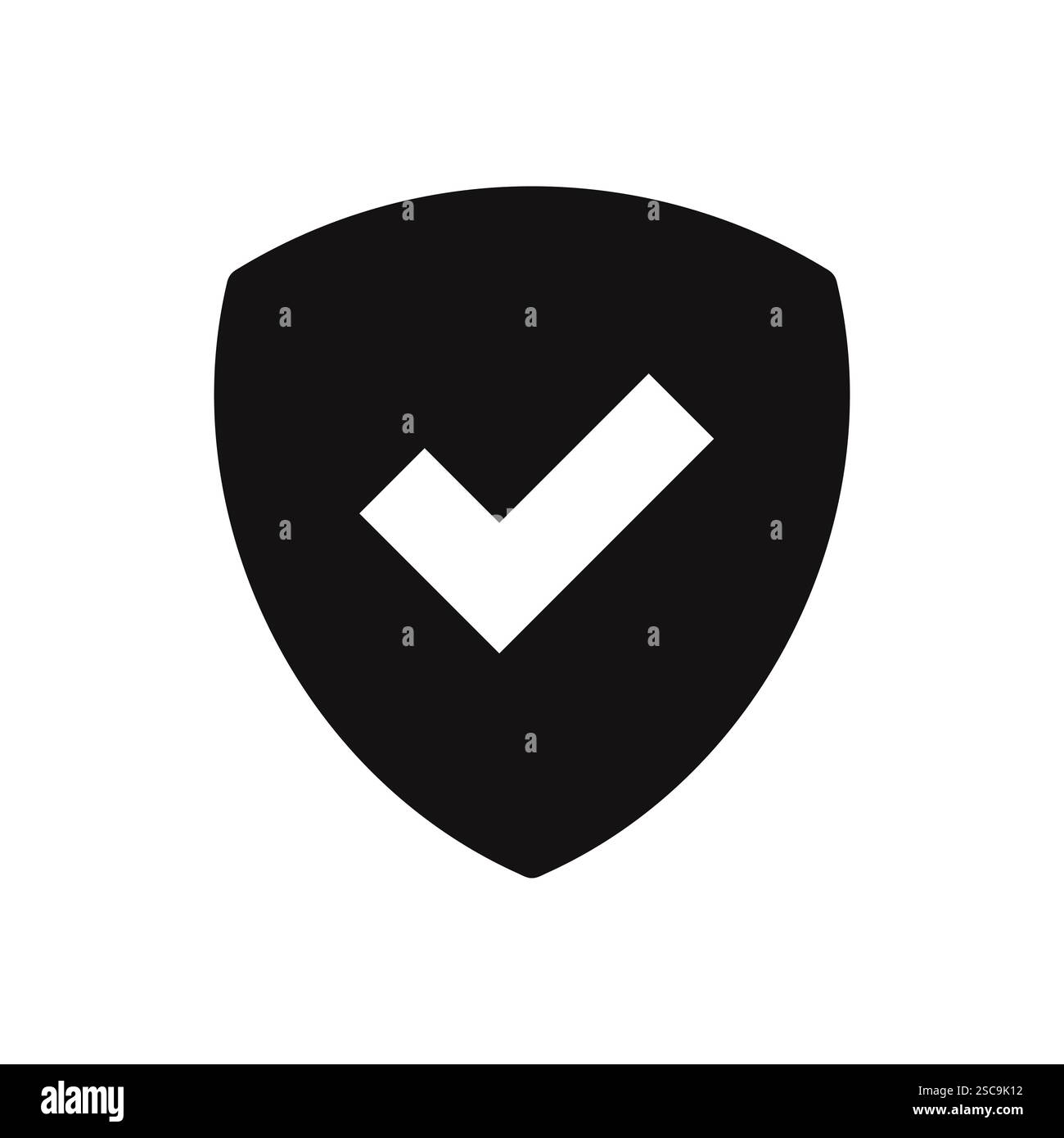 Shield check mark icon. Security and protection symbol. Vector ...