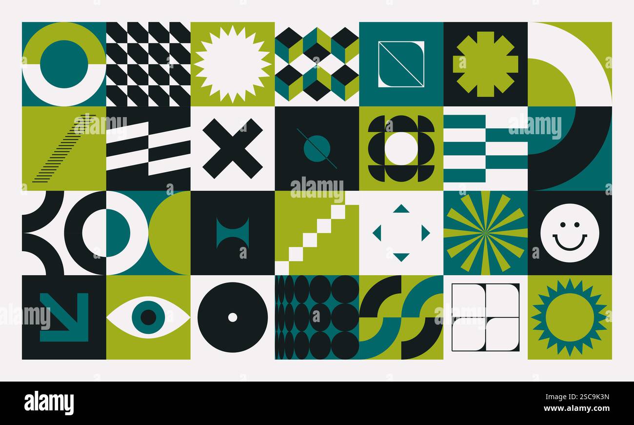 Brutalist geometric shapes. Minimalist postmodern abstract forms ...