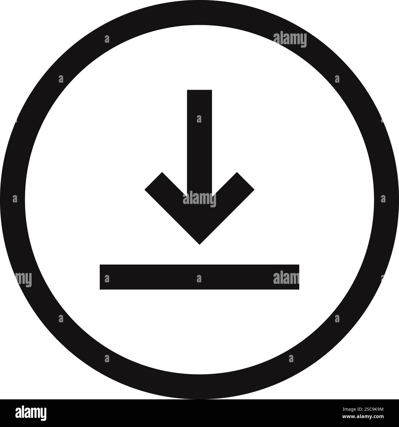 Download icon. Download files button symbol. Vector illustration Stock ...