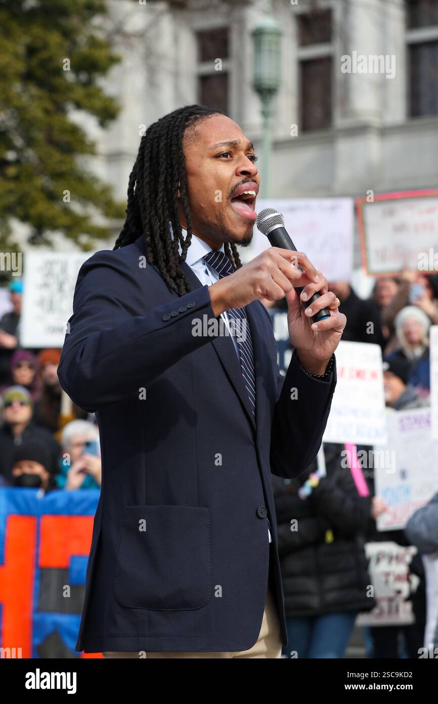 Democratic National Committee Vice Chair Malcolm Kenyatta speaks during ...