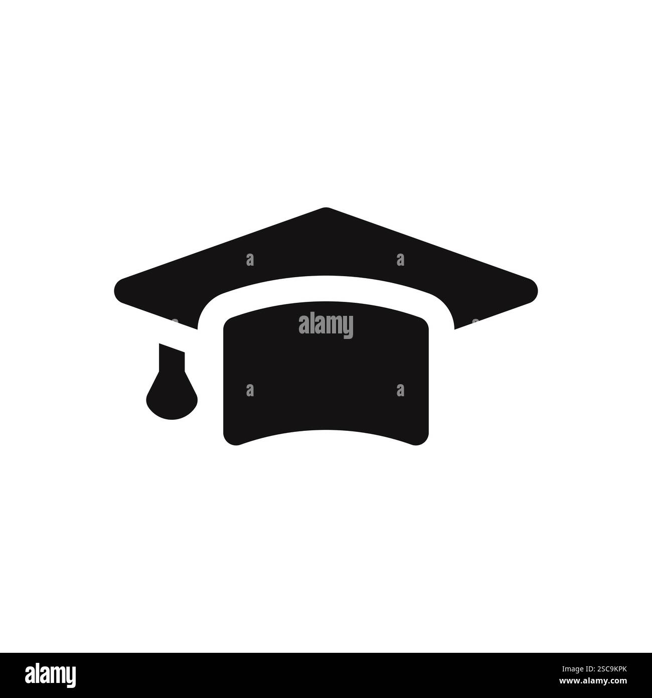 Graduation cap icon. Student hat, academic cap, education symbol ...