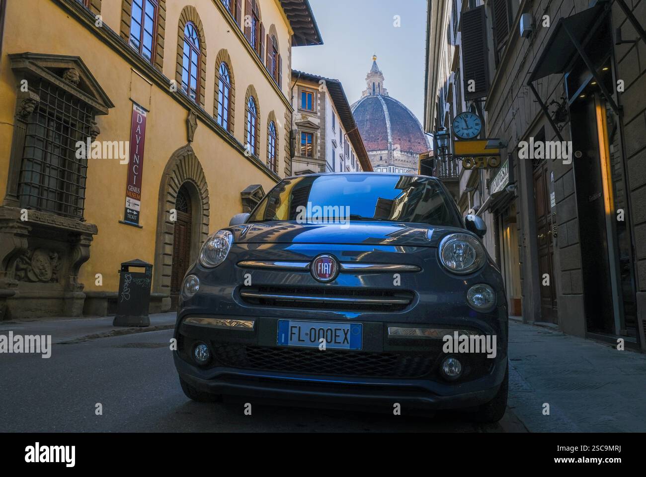 Florence, Italy. 12 24 2024: A cinquecento is parked in one of the ...