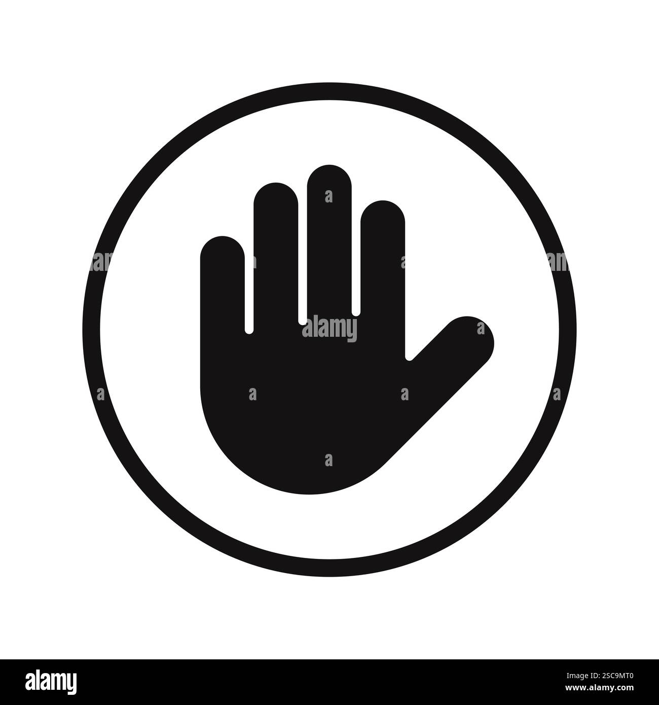 Hand Raise icons set. Stop symbol collection. Vector illustration Stock ...