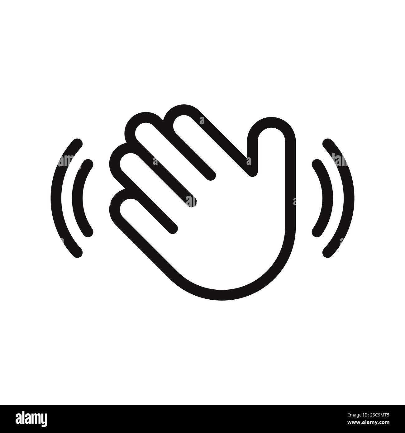 Waving hand icon. Hello symbol. Vector illustration Stock Vector Image ...