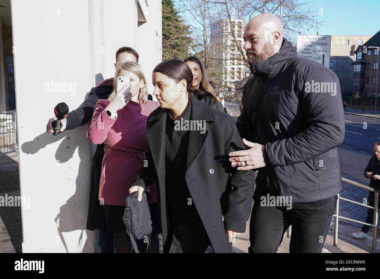 Australian football star, Chelsea striker Samantha Kerr, centre ...