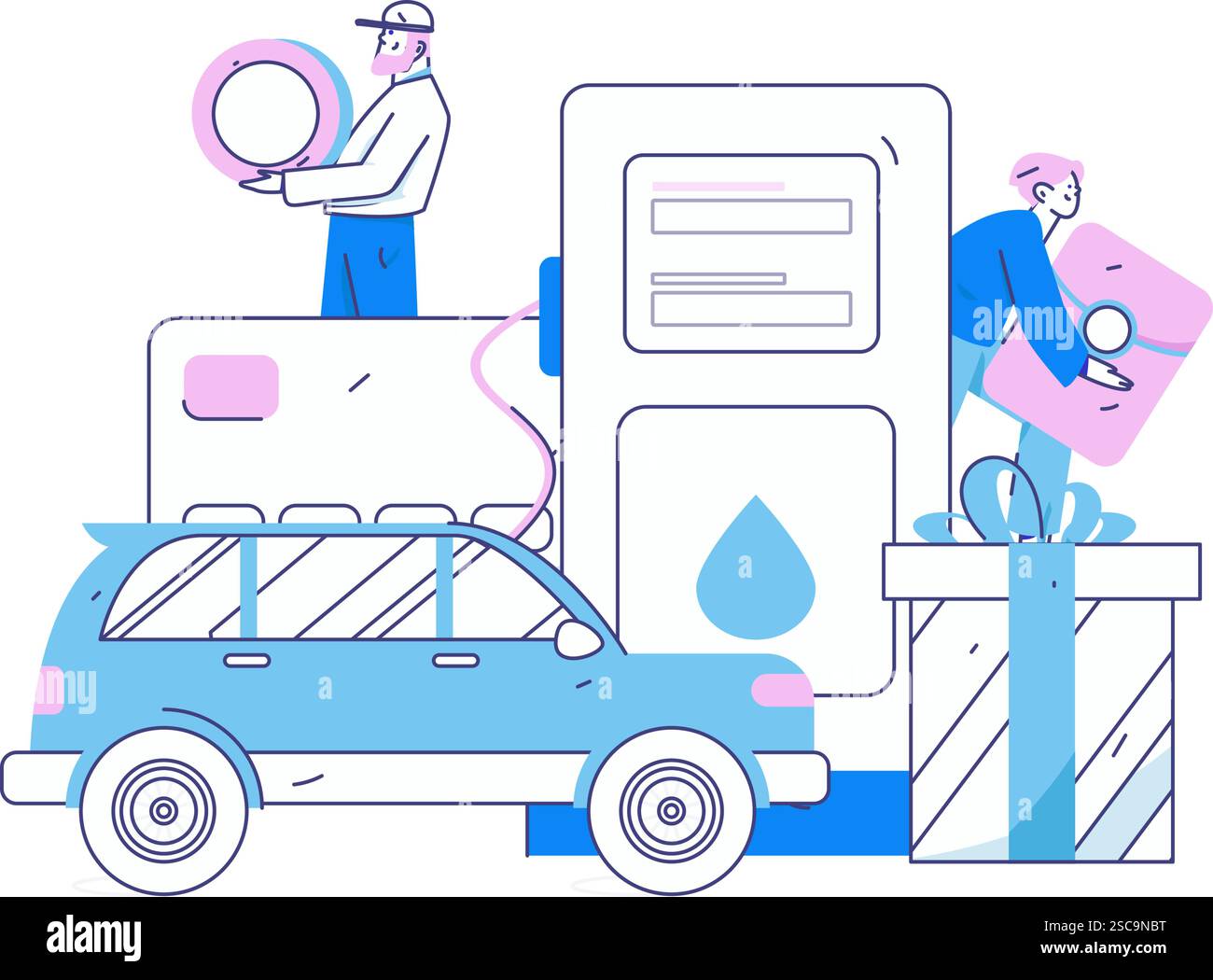 Vector Internet operation hand-drawn illustration of people getting ...