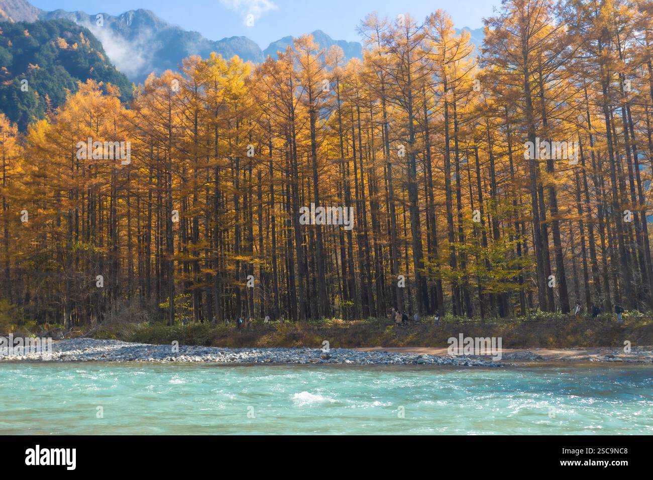 Kamikochi has a beautiful atmosphere during the autumn foliage season ...