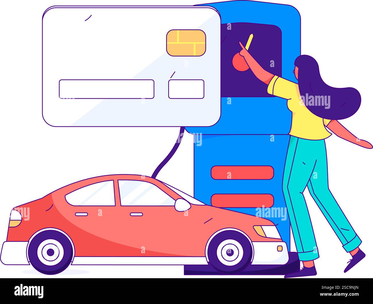 Vector Internet operation hand-drawn illustration of people getting ...