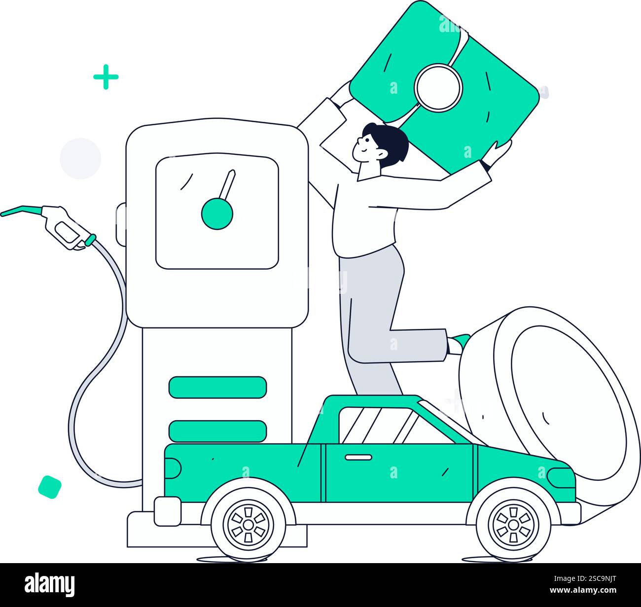 Vector Internet operation hand-drawn illustration of people getting ...