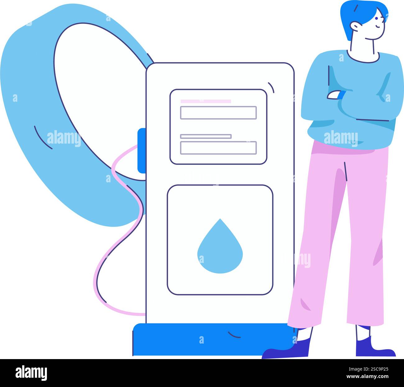 Cars getting gasoline gas Cut Out Stock Images & Pictures - Alamy