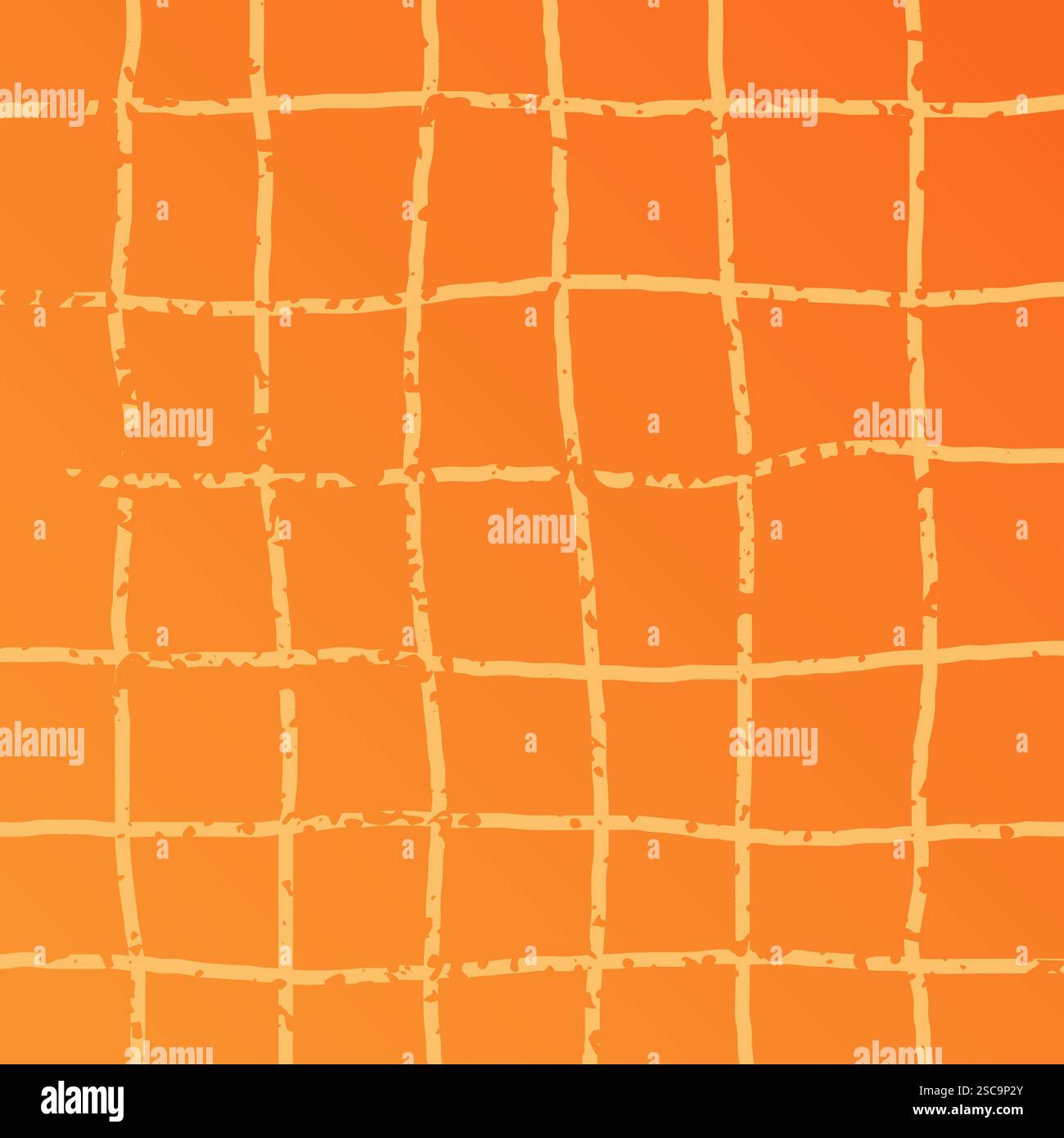 Orange gradient yellow grid check vector pattern set. Orange yellow ...