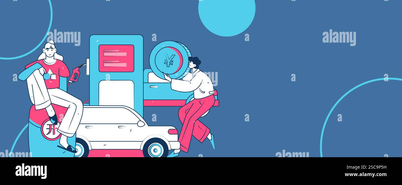 Vector Internet operation hand-drawn illustration of people getting ...