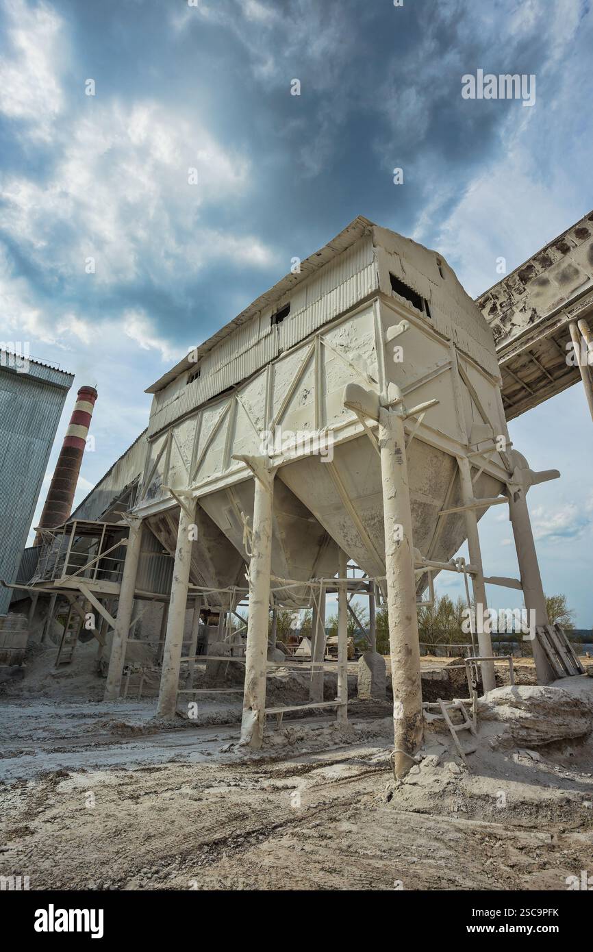 industrial container at the plant for the production of building ...