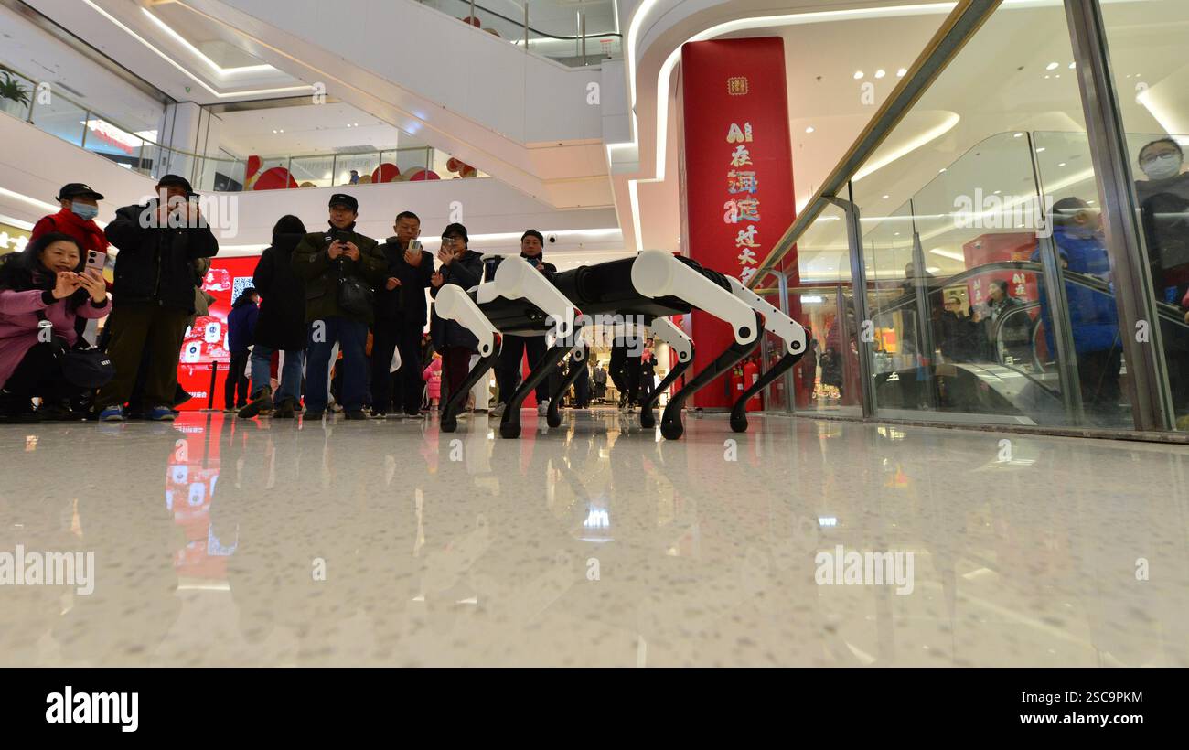 People visit an AI-themed technology temple fair in Beijing, China, 30 ...