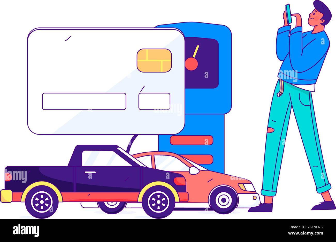 Vector Internet operation hand-drawn illustration of people getting ...