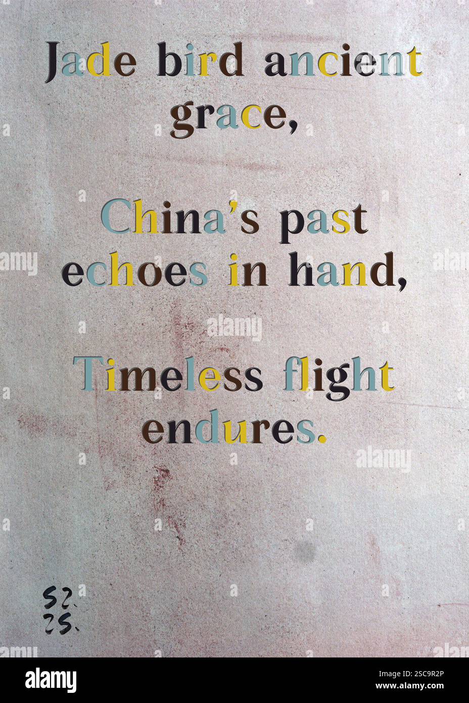 Jade bird ancient grace, China's past echoes in hand, Timeless flight ...
