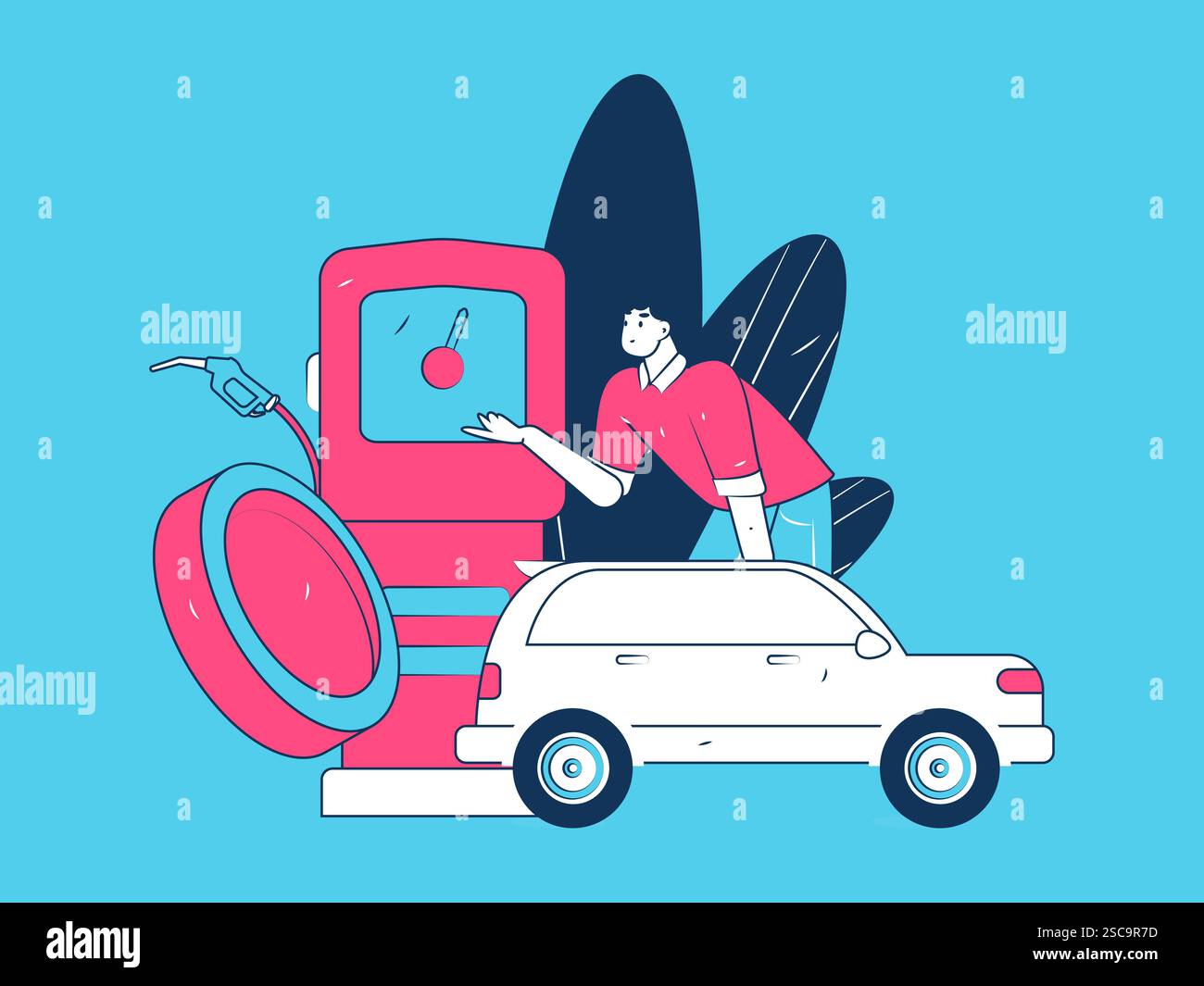 Vector Internet operation hand-drawn illustration of people getting ...