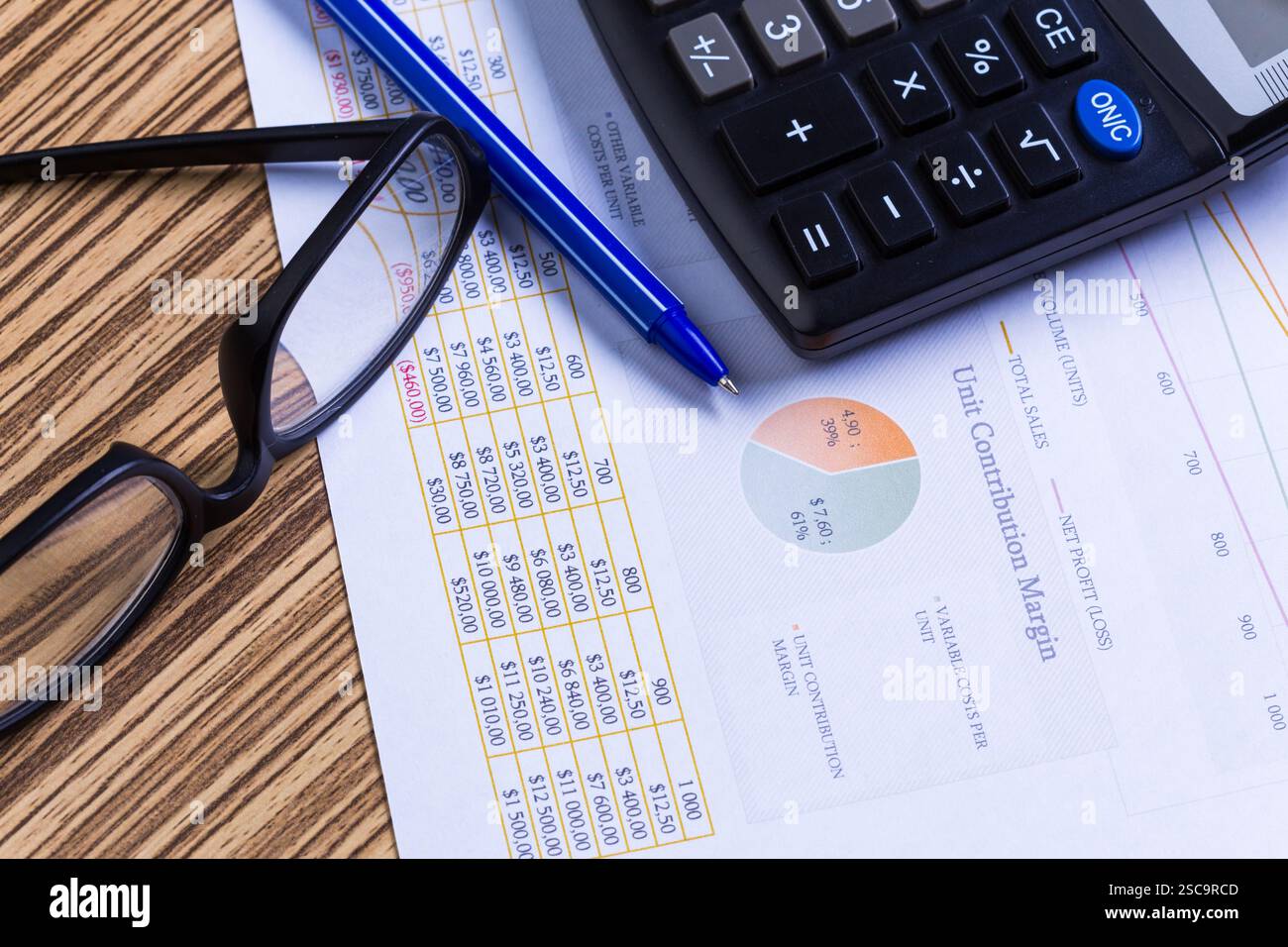 Graphs and Calculator Stock Photo - Alamy