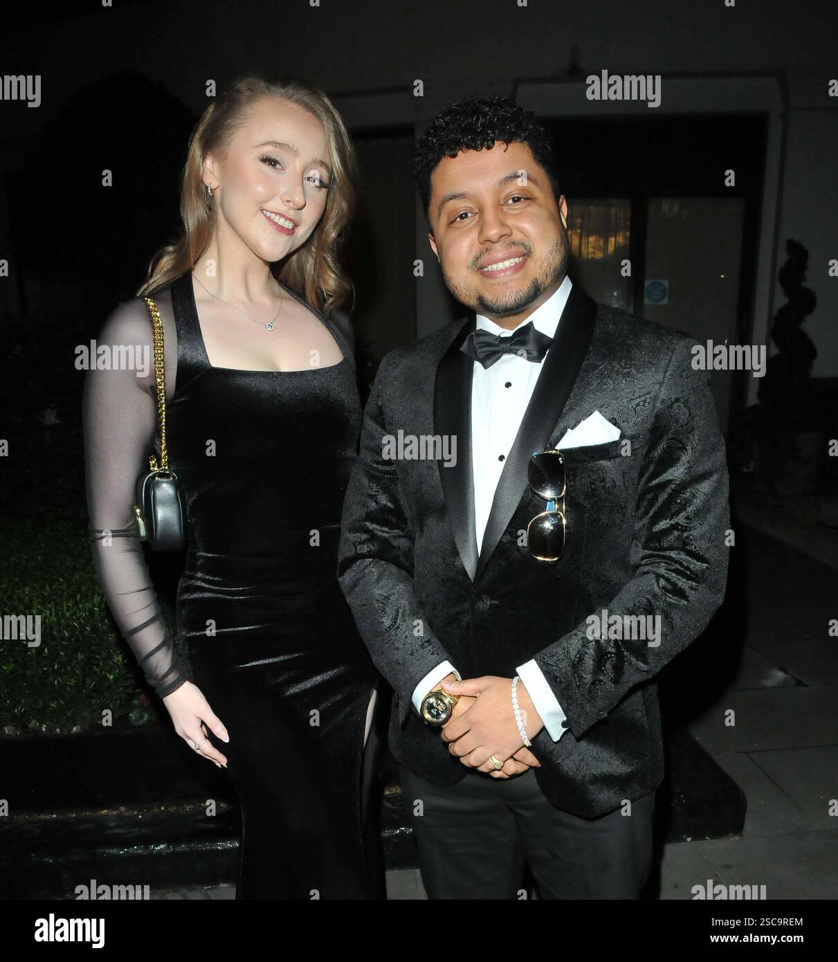 Gemma Barraclough and Zak Douglas at the Broadcast Awards 2025, Grosvenor House Hotel, Park Lane ...