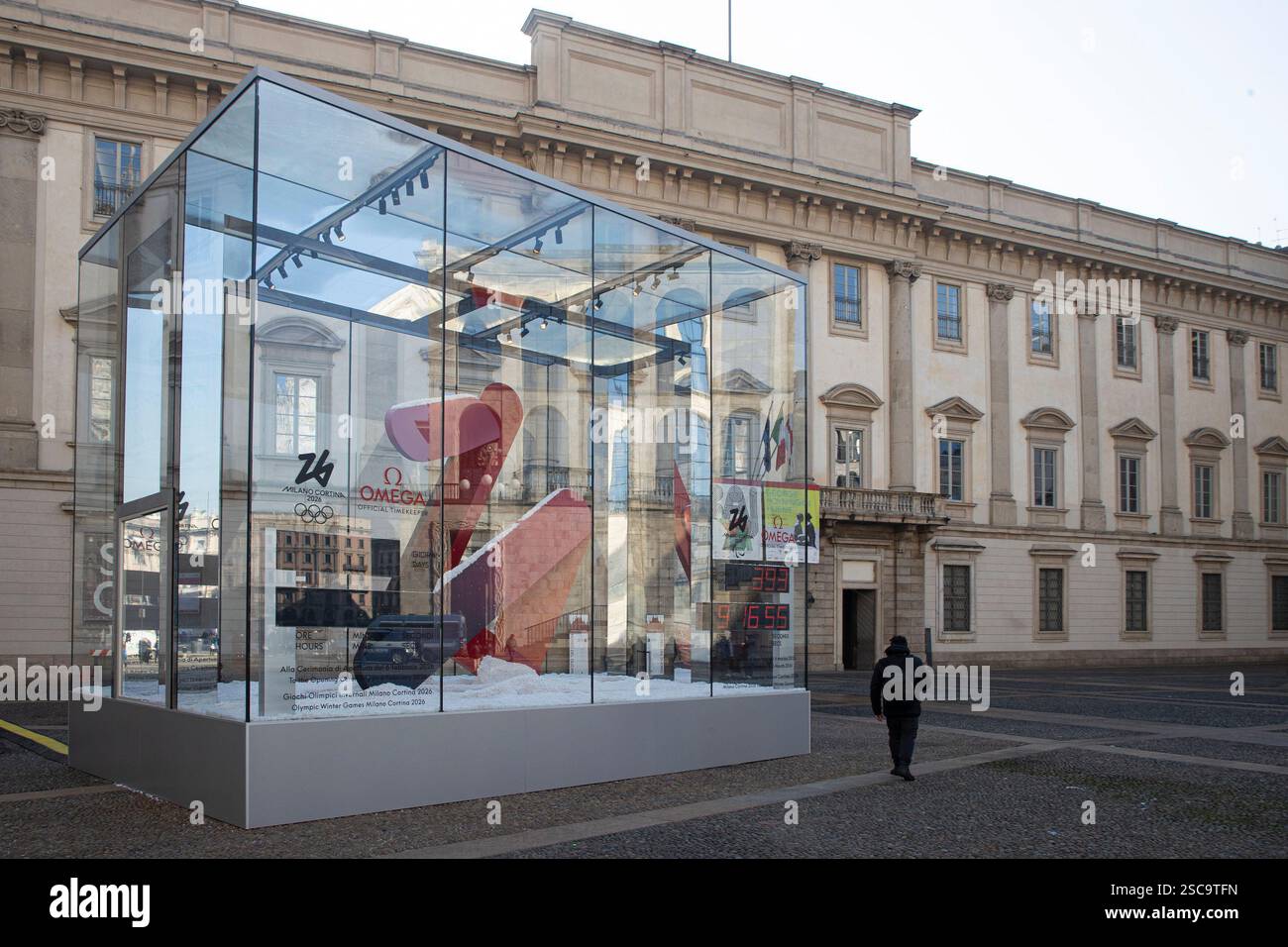 Milano, Italia. 06th Feb, 2025. Countdown Orologio Olimpiadi 2026Milano ...