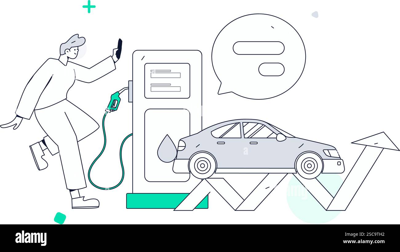 Getting gasoline Cut Out Stock Images & Pictures - Alamy