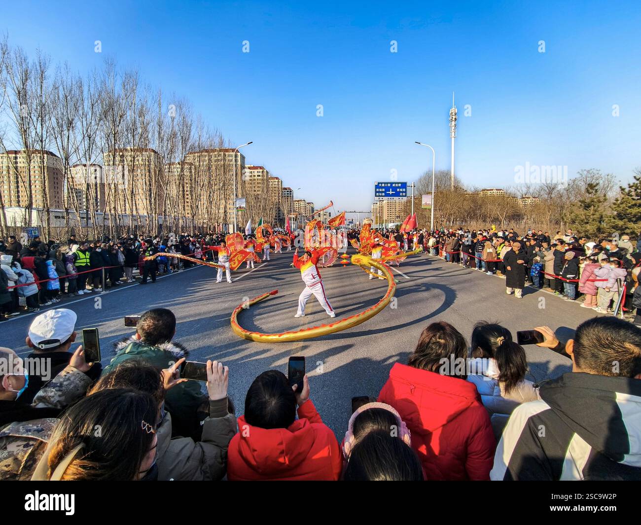 People celebrate the Spring Festival at a temple fair in Tianjin, China ...