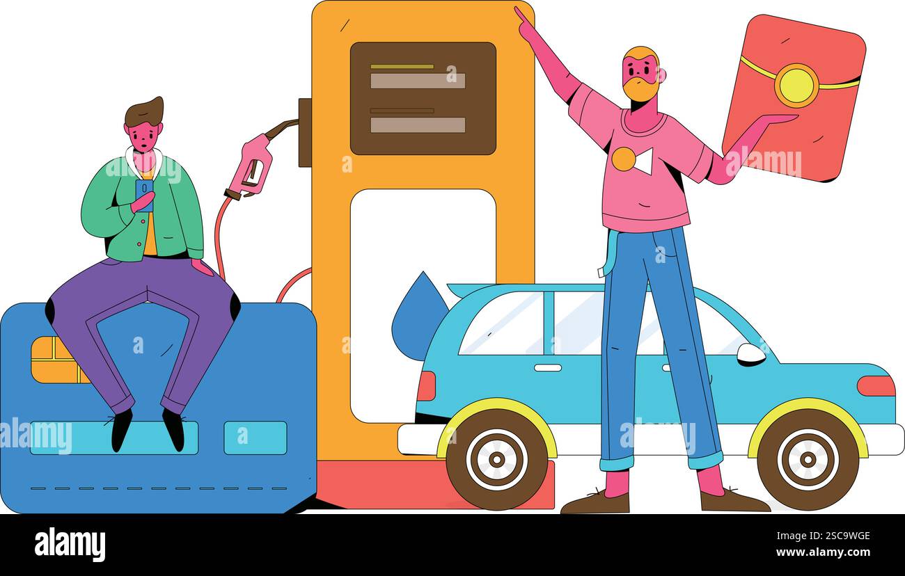 Vector Internet operation hand-drawn illustration of people getting ...