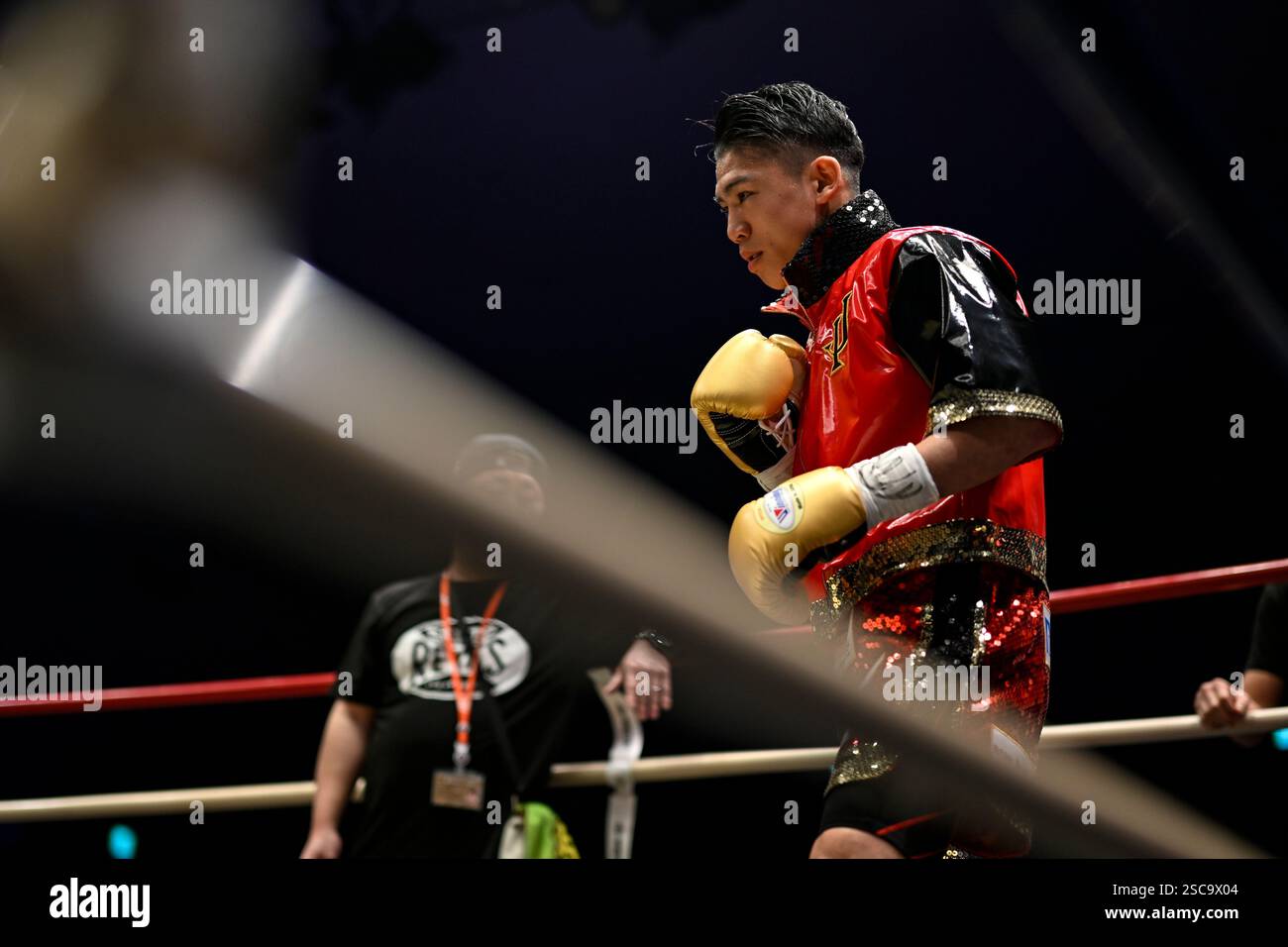 Tokyo, Japan. 18th Jan, 2025. Japan's Jukiya Iimura before the vacant OPBF Flyweight title bout ...