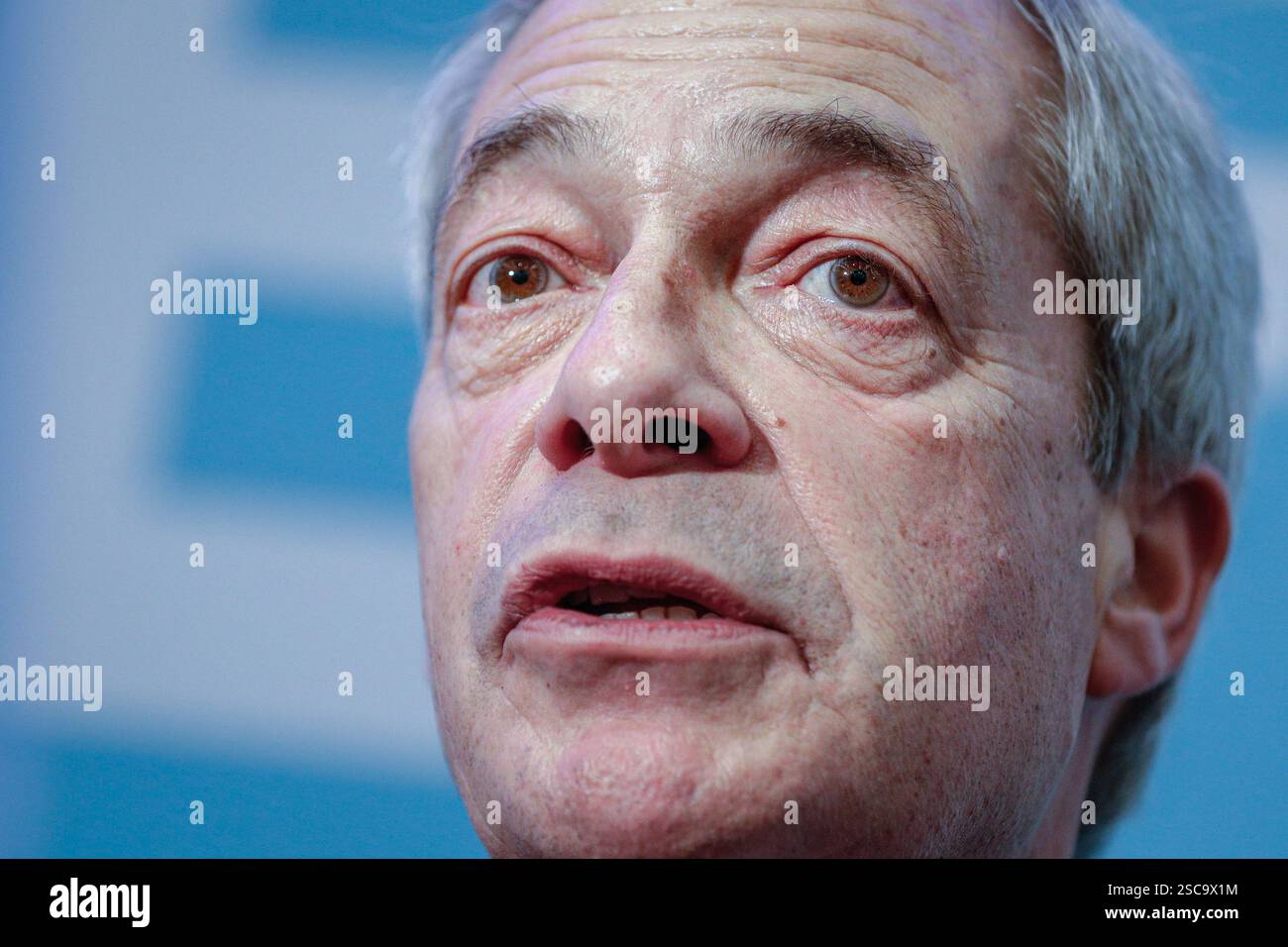 London, UK. 05th Feb, 2025. Nigel Farage, party founder and MP for ...