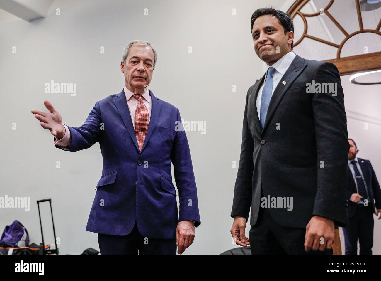 London, UK, 05th Feb 2025. Nigel Farage, party founder, leader and MP ...